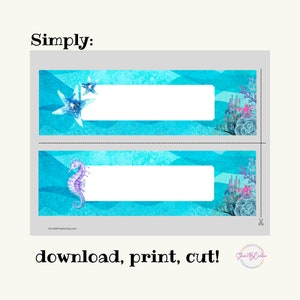 Ocean Animal Name Tags,printable Desktop Tags, Cubby Labels, Classroom ...