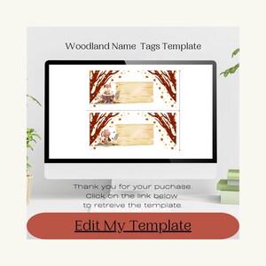 Woodland Animal Classroom Name Tags, Editable Cubby Labels (digital ...