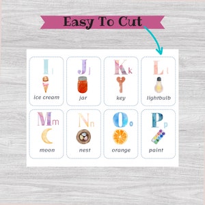 Alphabet Flashcards, 26 A to Z Flashcards, ABC Picture Flashcards ...