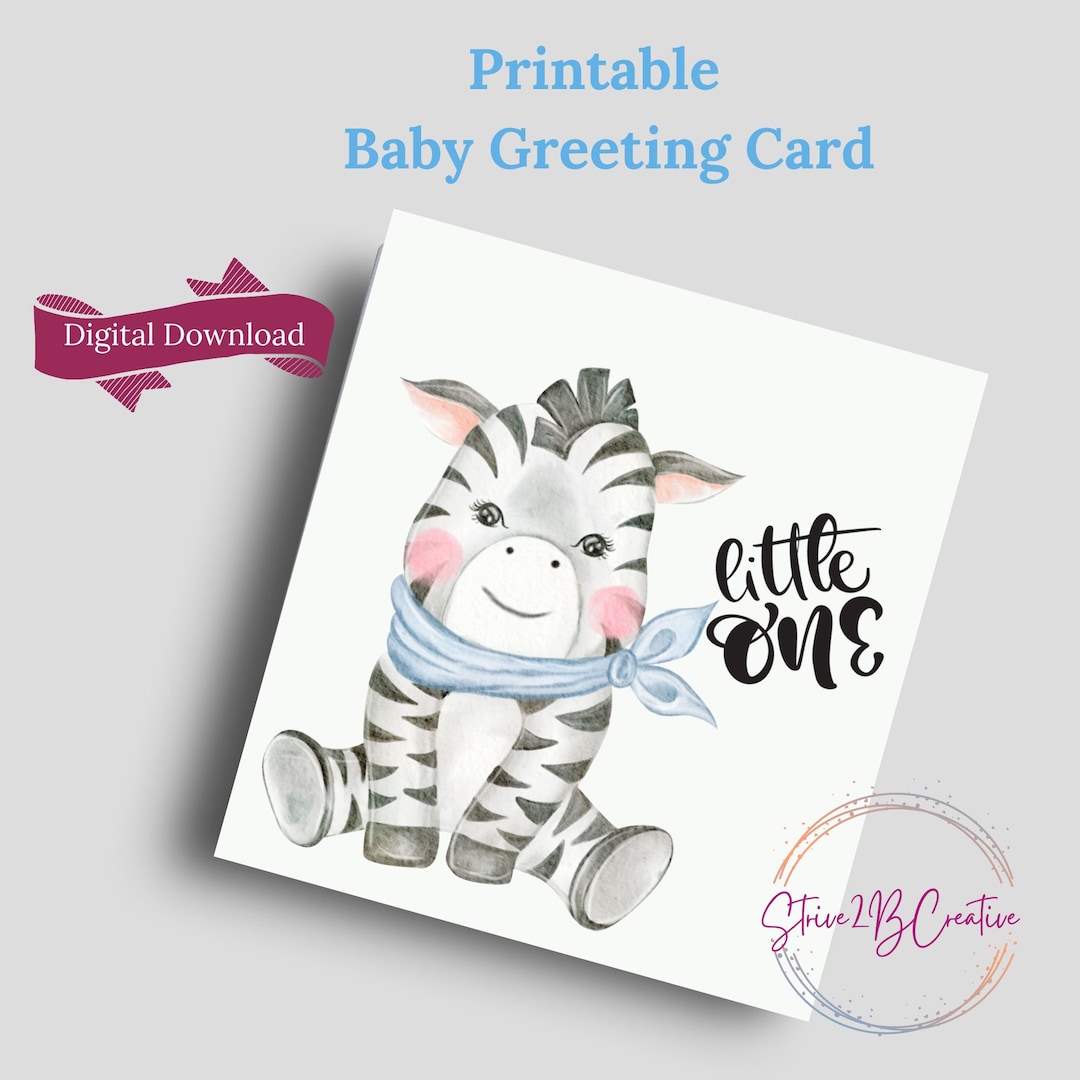 Printable Baby Greeting Card Digital Download, Baby Shower Card, Baby ...