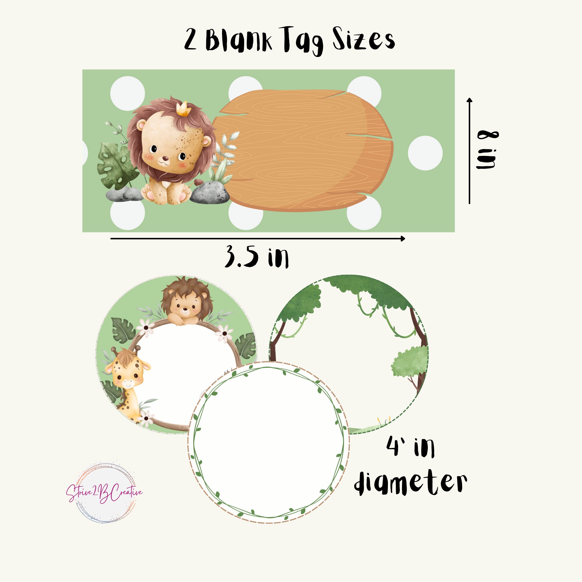 Editable Classroom Name Tags Safari Animals , Cubby Tags for Preschool ...