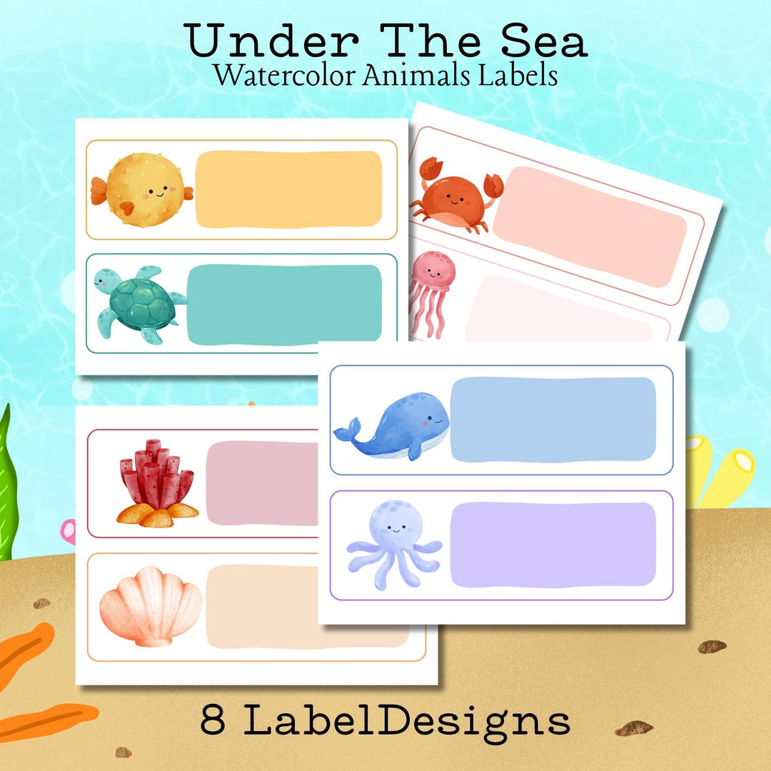 Ocean Classroom Name Tags, Under the Sea Decor (editable PDF) - Etsy