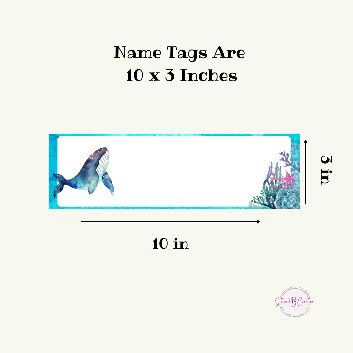 Ocean Theme Classroom Name Tags,printable Desktop Tags, Ocean Animal ...