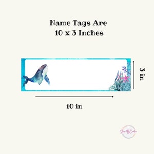 Ocean Theme Classroom Name Tags,printable Desktop Tags, Ocean Animal ...