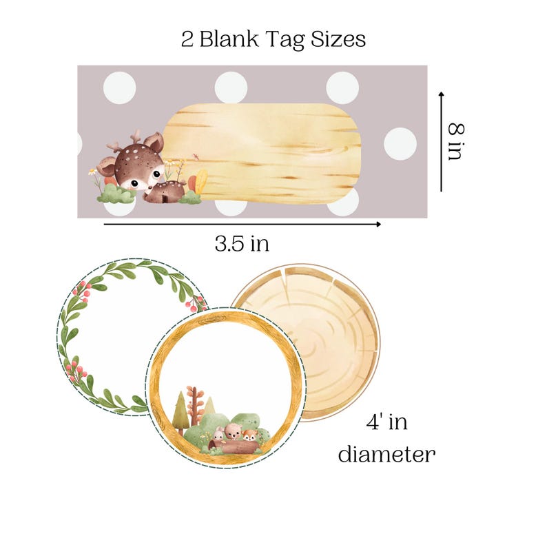 Woodland Animal Classroom Labels, Cubbie Tags (editable Canva Template ...