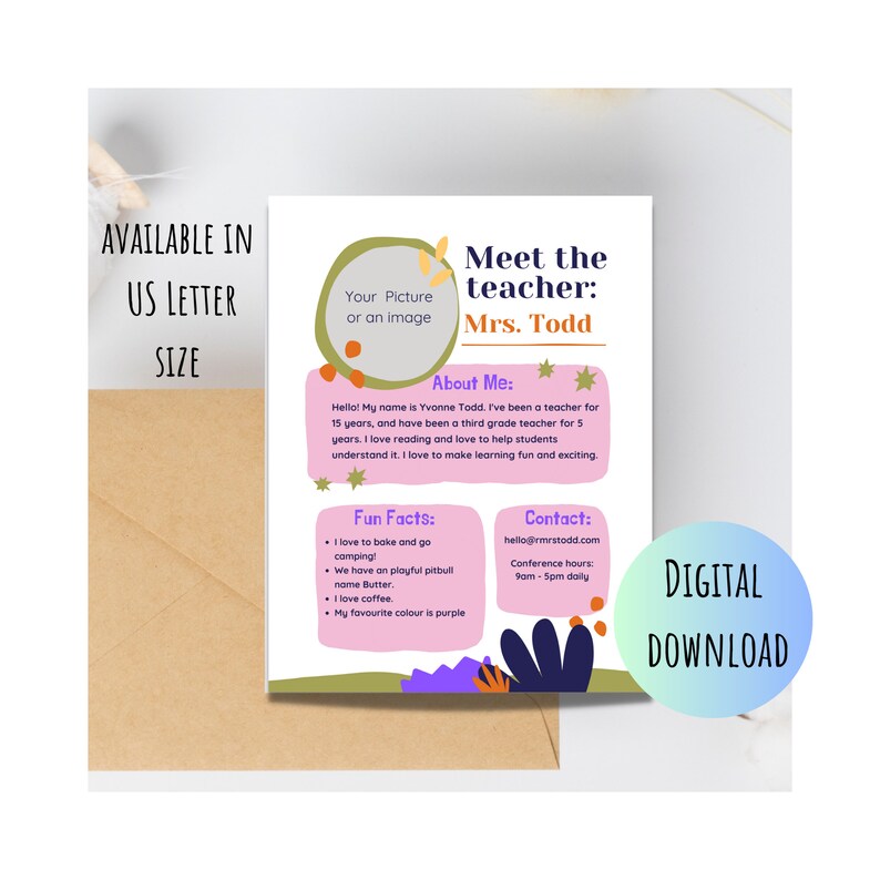 Editable Meet the Teacher Letter. Teacher Introduction Letter, New ...