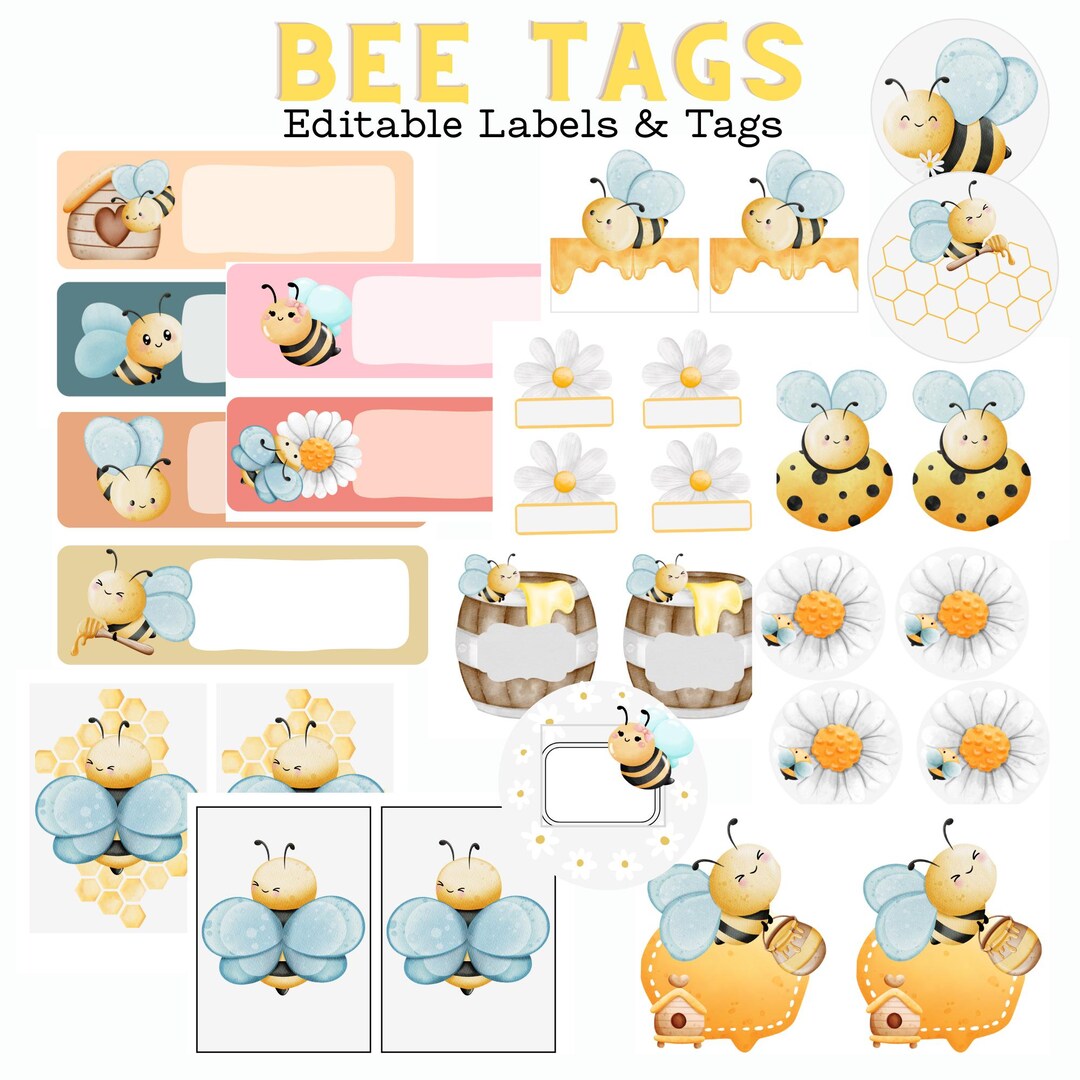 Bee Classroom Labels, Printable Table Decor (PDF) - Etsy Canada