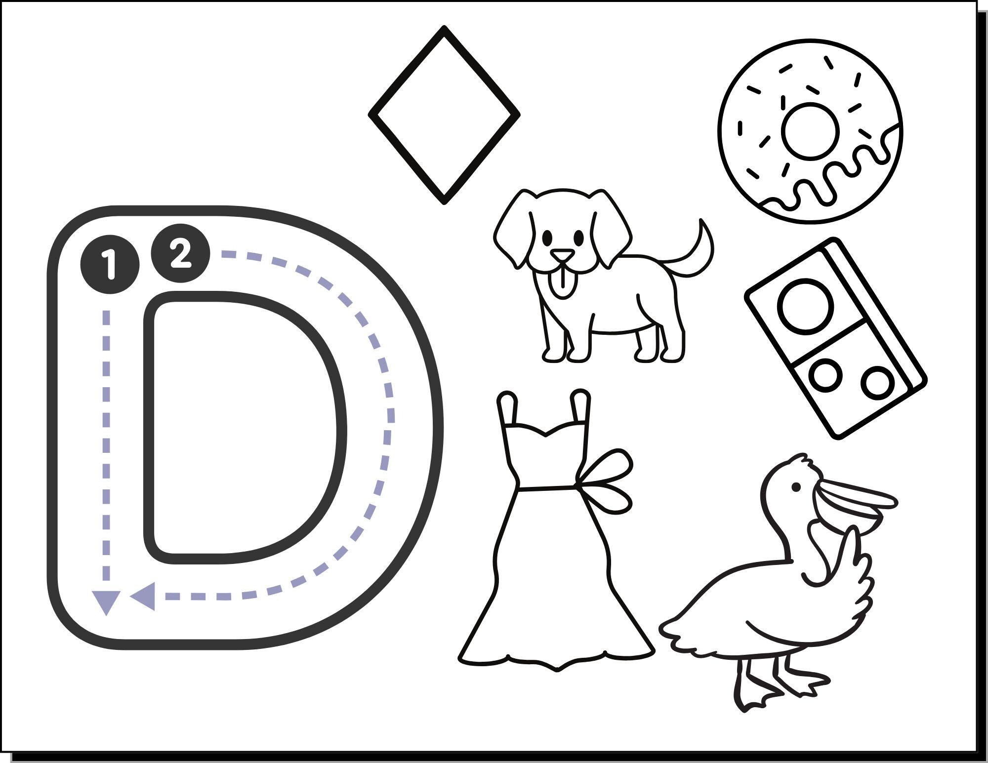 Alphabet Trace and Color Pages, Beginning Alphabet Sounds Activity ...