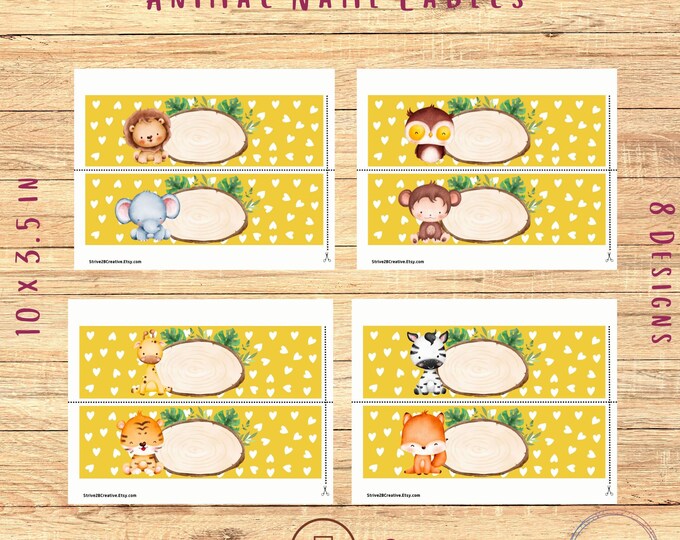 Safari Animal Name Tags,printable Desktop Tags, Cubby Labels, Classroom ...