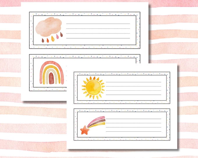 Boho Classroom Labels, Student Name Tags, Back to School Labels ...