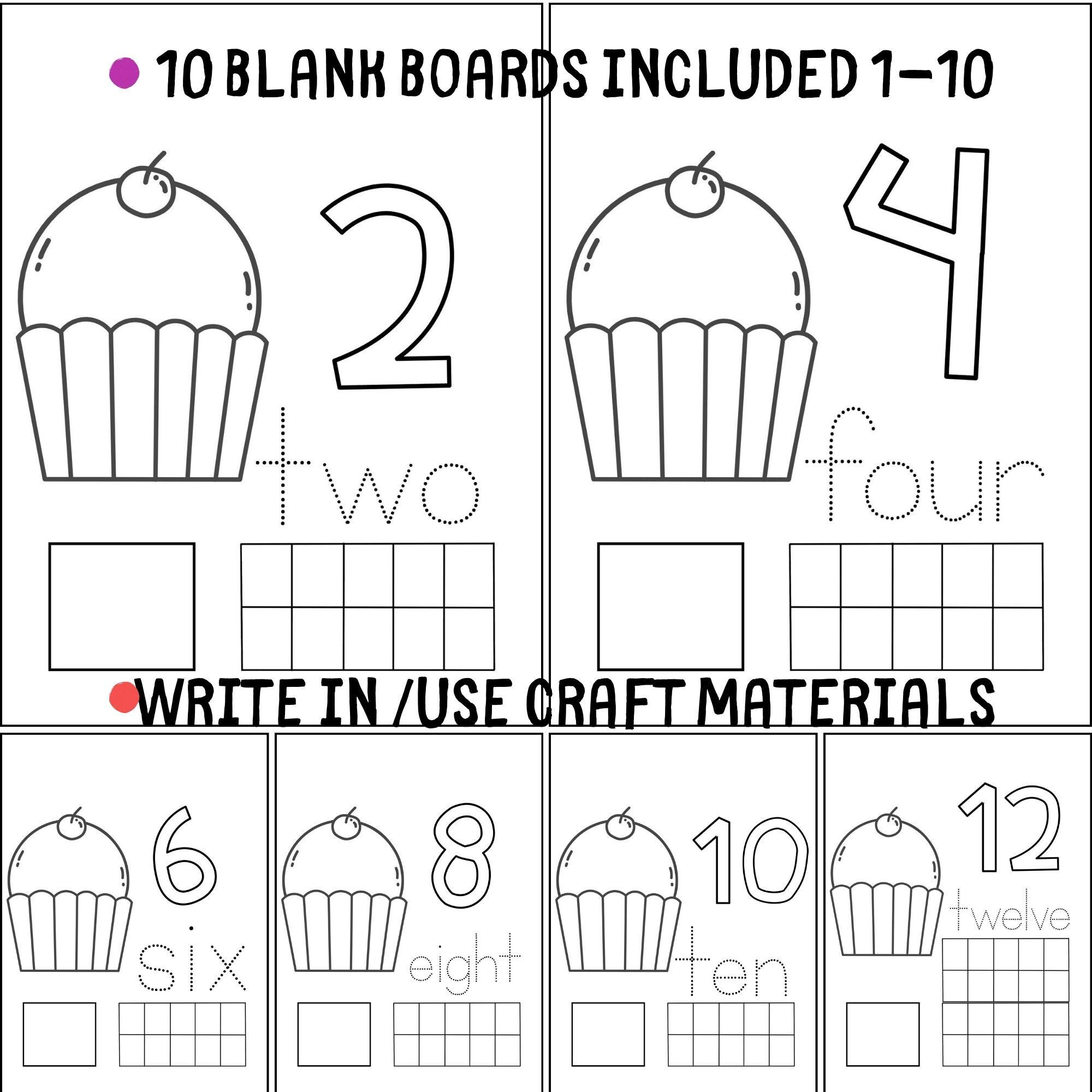 Counting Numbers 1-12, Tracing for Kids, Preschool Math, Homeschool ...