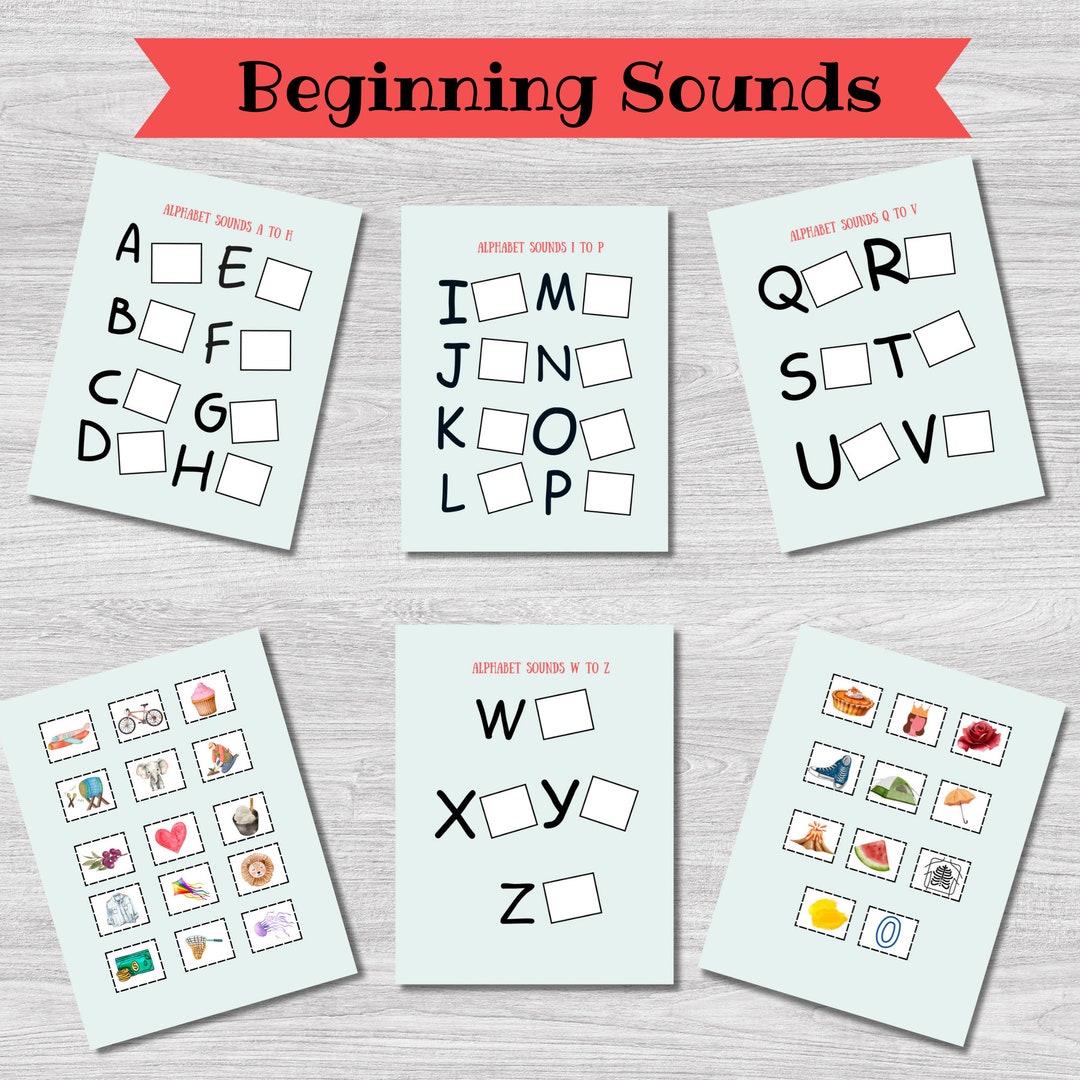 Beginning Letter Sounds Matching Activity, Printable Preschool ...