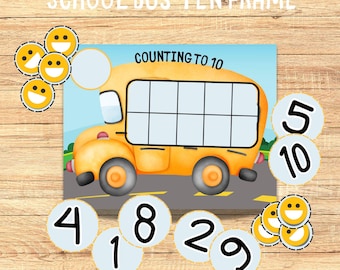 Tens Frame Counting Book, Ten -frame Counting Book, Pre-k Math Book ...