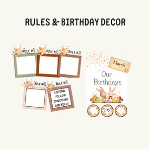 Woodland Animals Classroom Decor Bundle, Editable Printable (canva) - Etsy