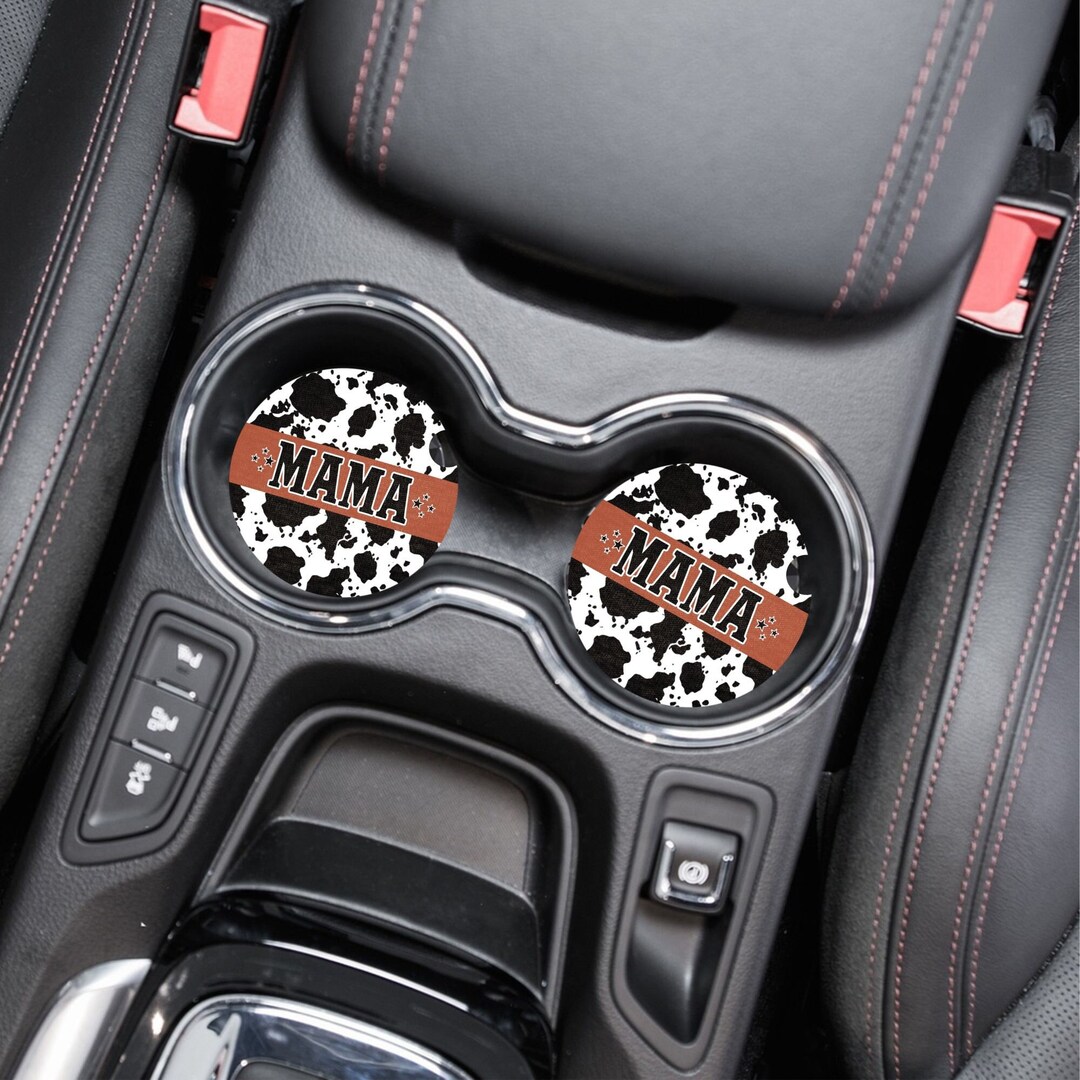 Mama Cow Print Car Coaster Rodeo Mom / Mom/ Car Coaster/ Mom Life/ Car ...