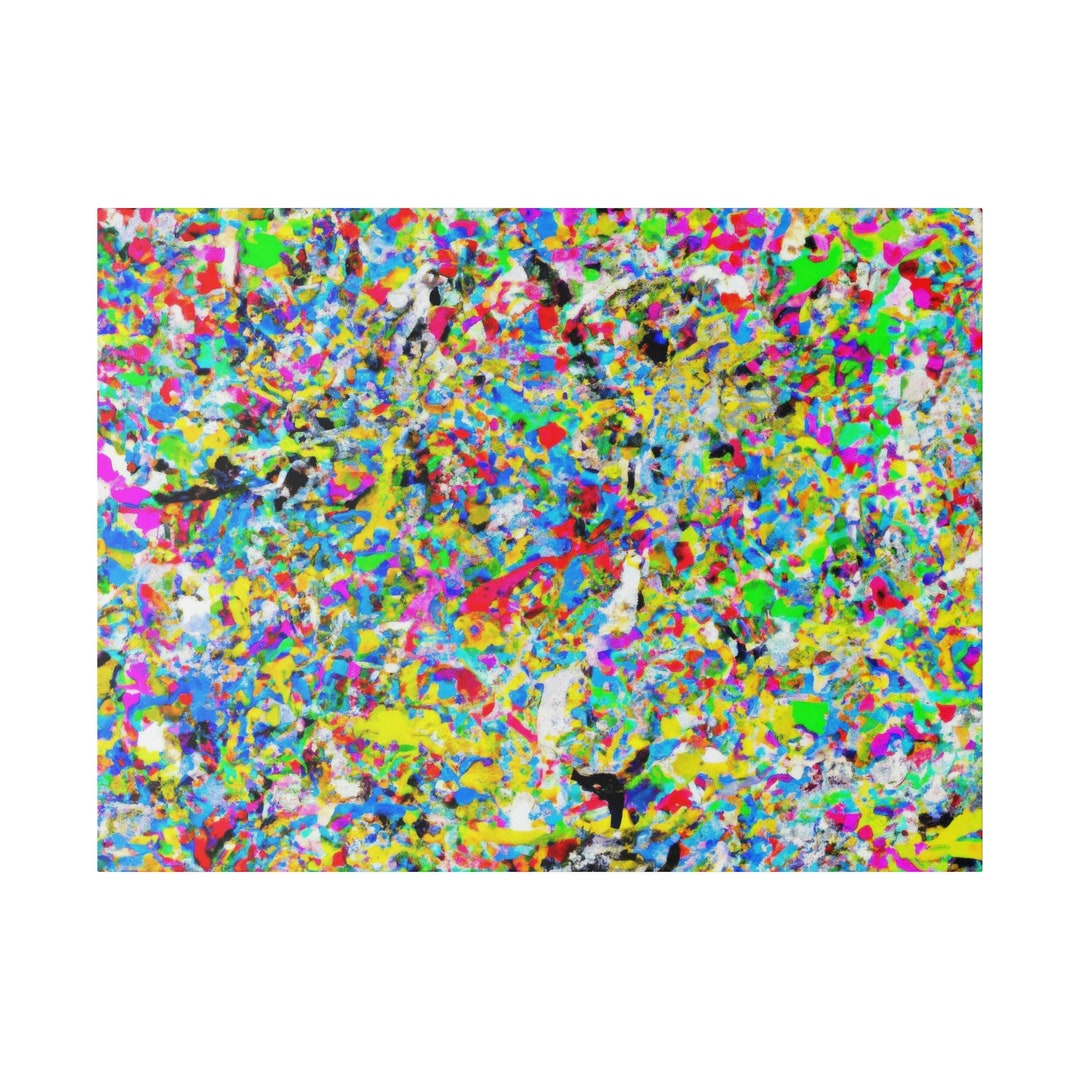 Abstract Expressionism Pop Color Painting - Canvas Wall Art Print - Etsy