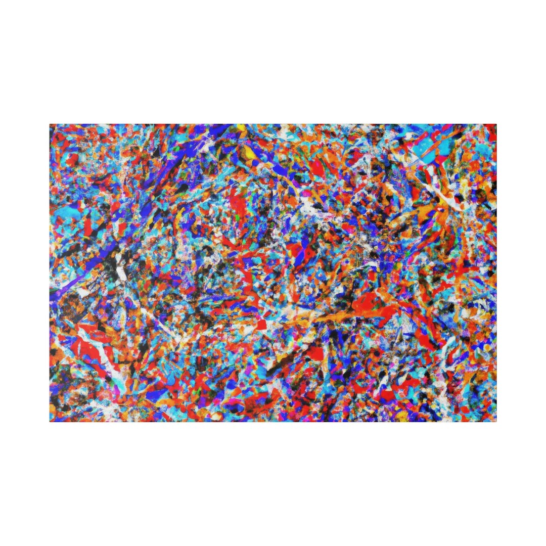 Abstract Expressionism "drip & Splash" Style Color Painting - Canvas ...