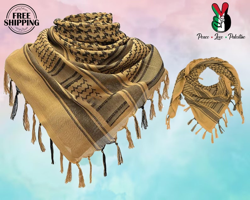 Keffiyeh Palestine Shemagh Scarf Comfort Colors Cotton Head - Etsy ...