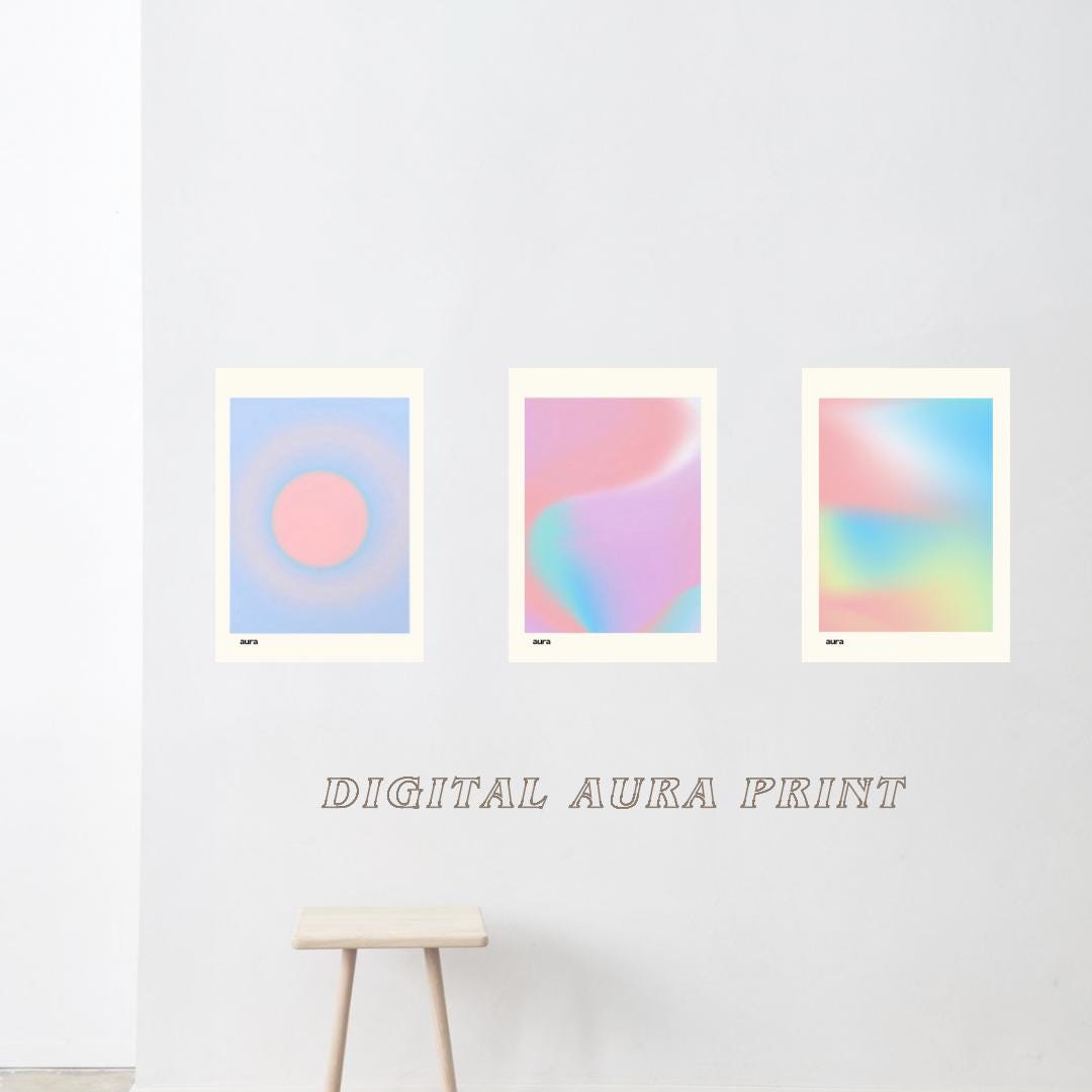 Set of 3 Aura Prints - Digital - Etsy