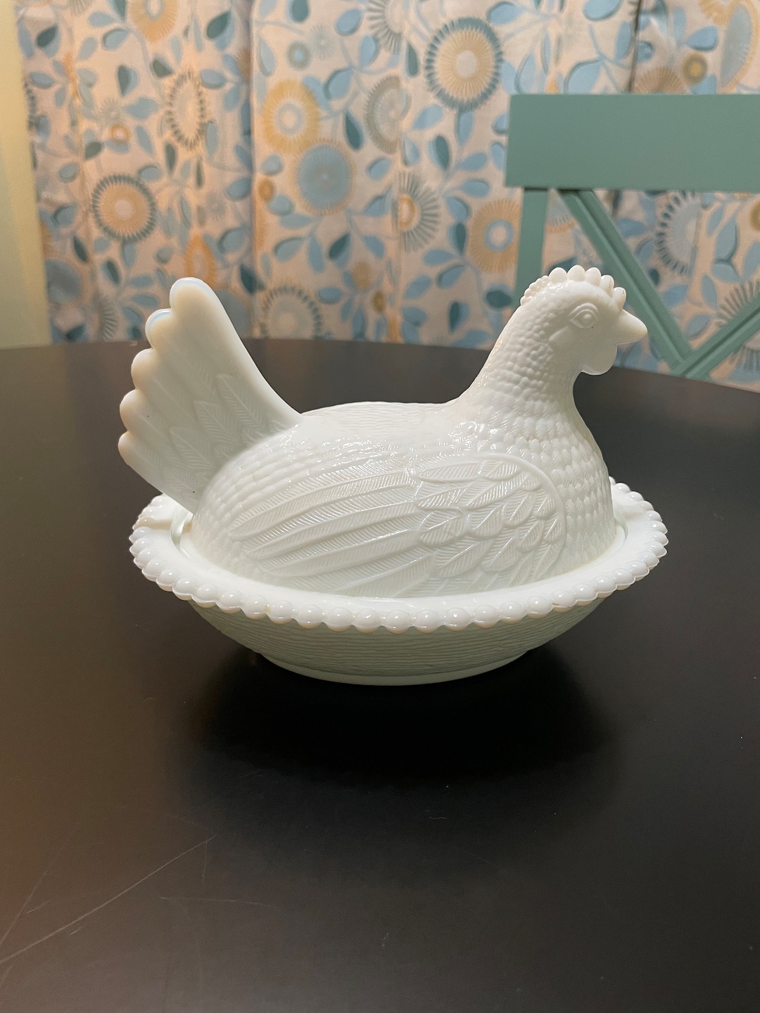 Vintage Indiana Glass Hen on Nest White Milk Glass Candy Dish - Etsy