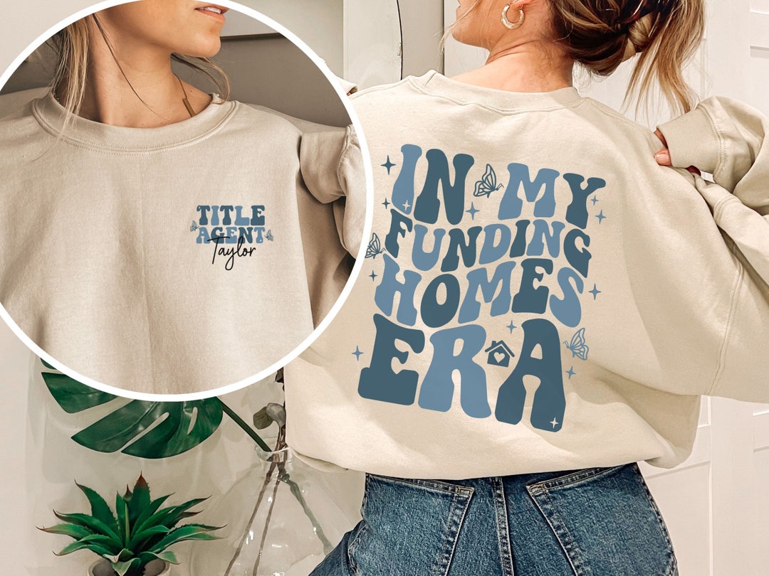 Funny Title Agent Shirt, Retro Title Officer Sweatshirt, Custom Real ...