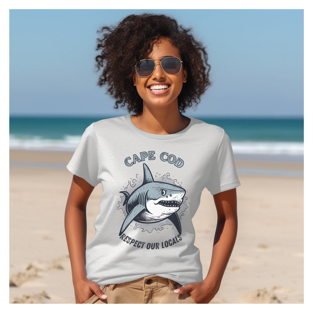 Cape Cod Great White Shark T-shirt Respect Our Locals Great - Etsy