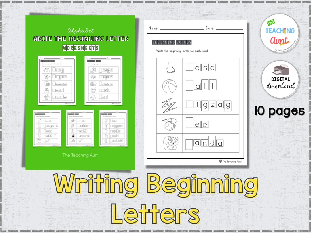 Phonics Worksheets, Beginning Letter, Beginning Sound Worksheets ...