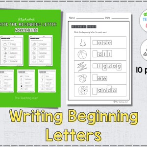 Phonics Worksheets, Beginning Letter, Beginning Sound Worksheets ...