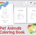 Pet Animals Coloring Book Preschool Pre-k Kindergarten Worksheets ...