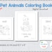 Pet Animals Coloring Book Preschool Pre-k Kindergarten Worksheets ...