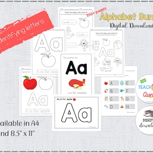 Alphabet Worksheets Bundle 400+ Pages, Preschool Printable ...
