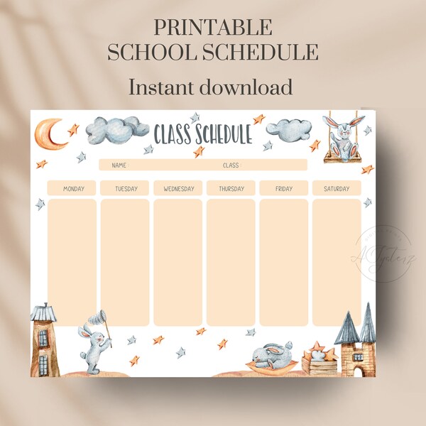 Homeschool Schedule - Etsy