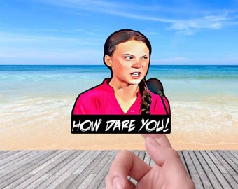 Greta Thunberg How Dare You Meme Decal - Etsy
