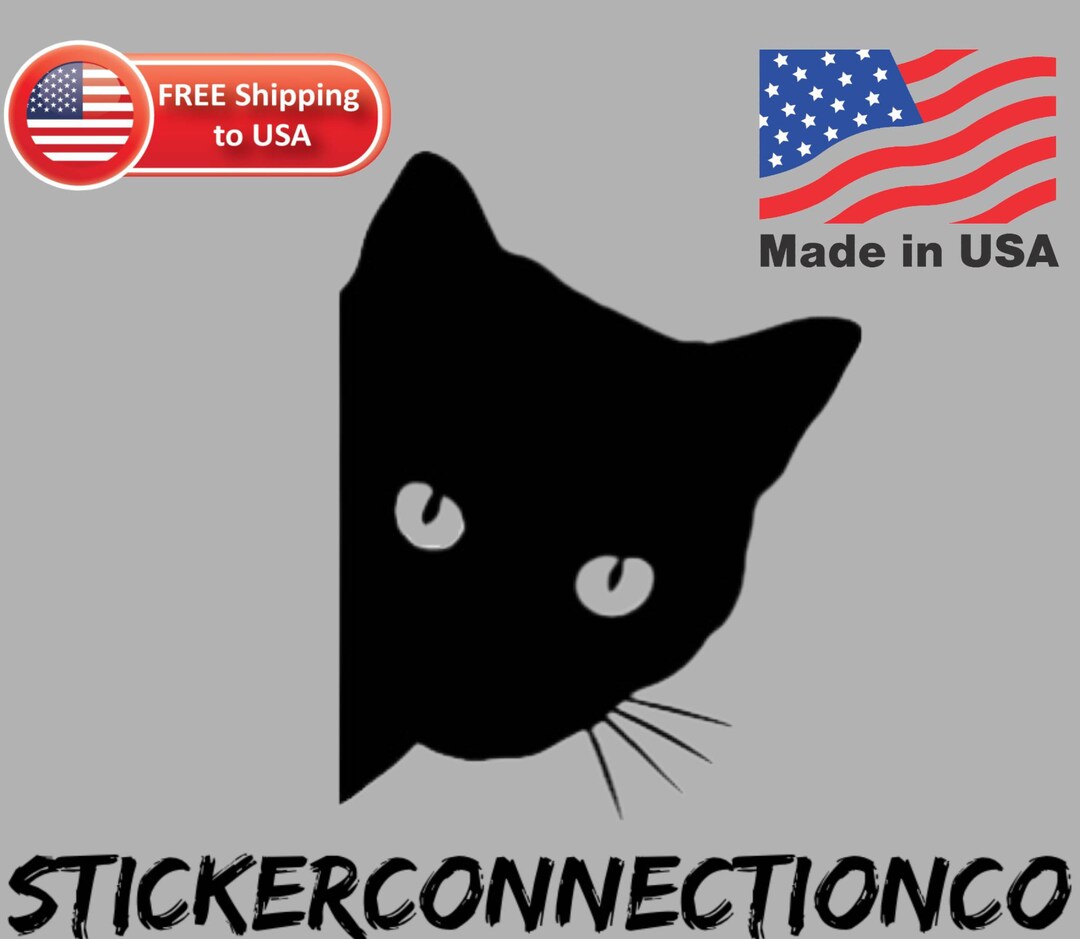 Peeking Cat Vinyl Decal |car Decal | Bumper Sticker | Window Decal ...