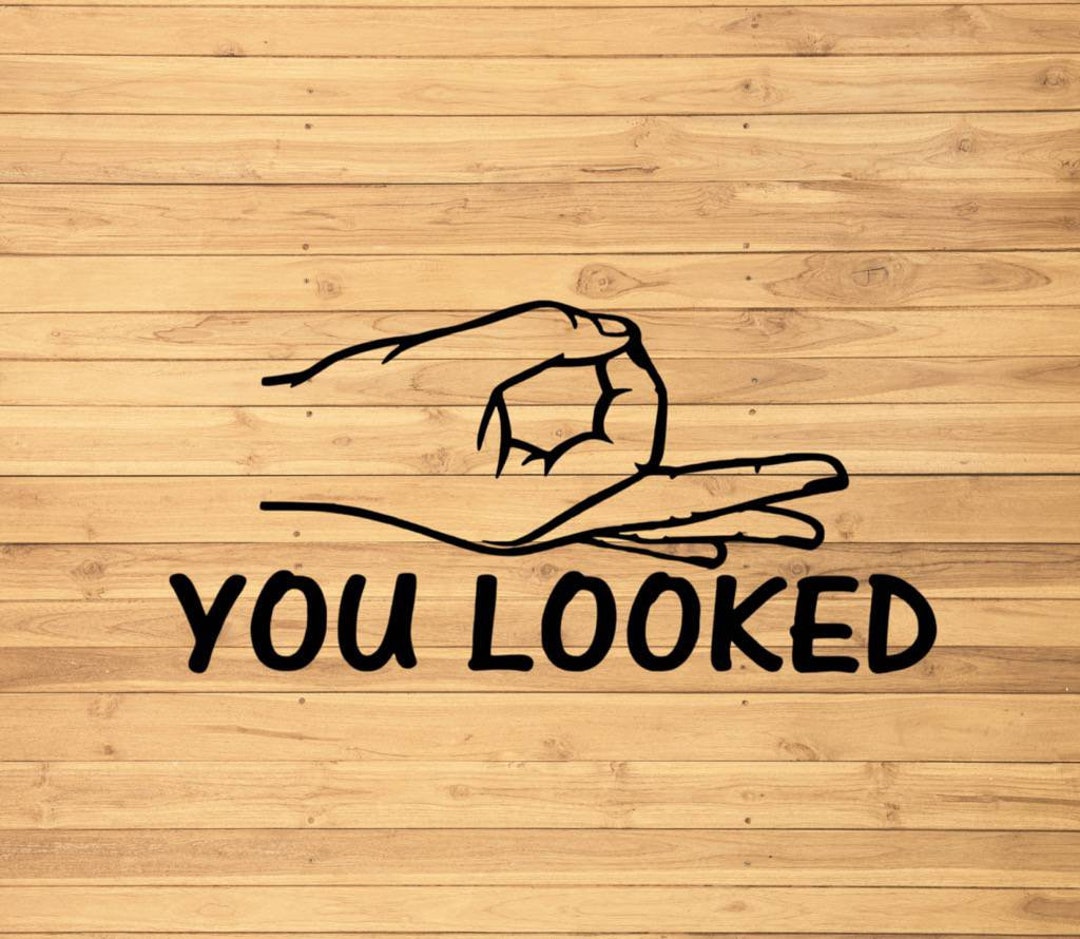 You Looked Vinyl Decal for Car Truck Vehicle Tumbler Hydroflask - Etsy