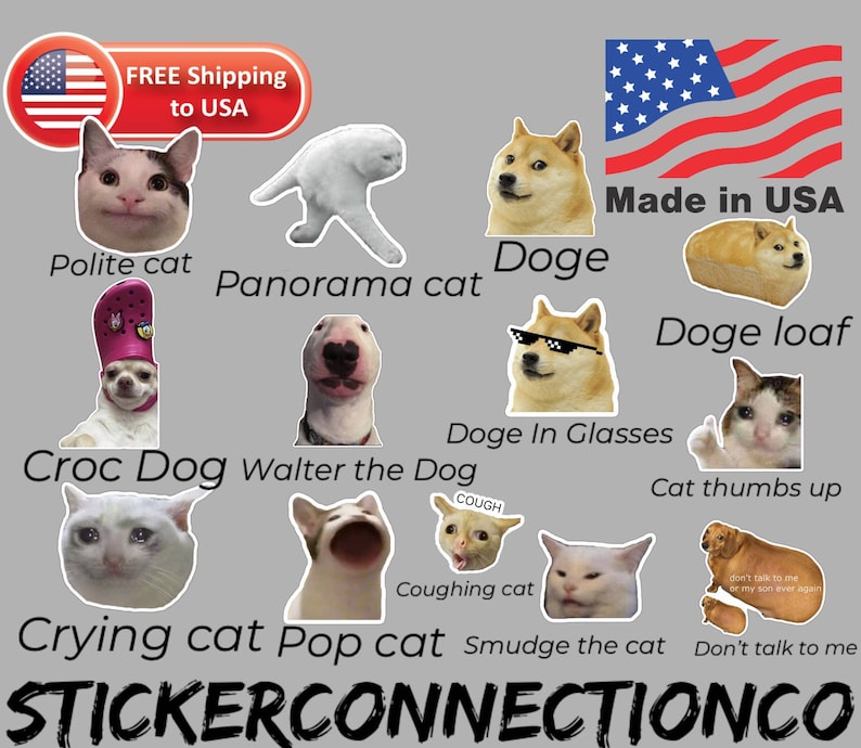 Animal Meme Stickers for Laptops Hydroflask Waterbottle - Etsy