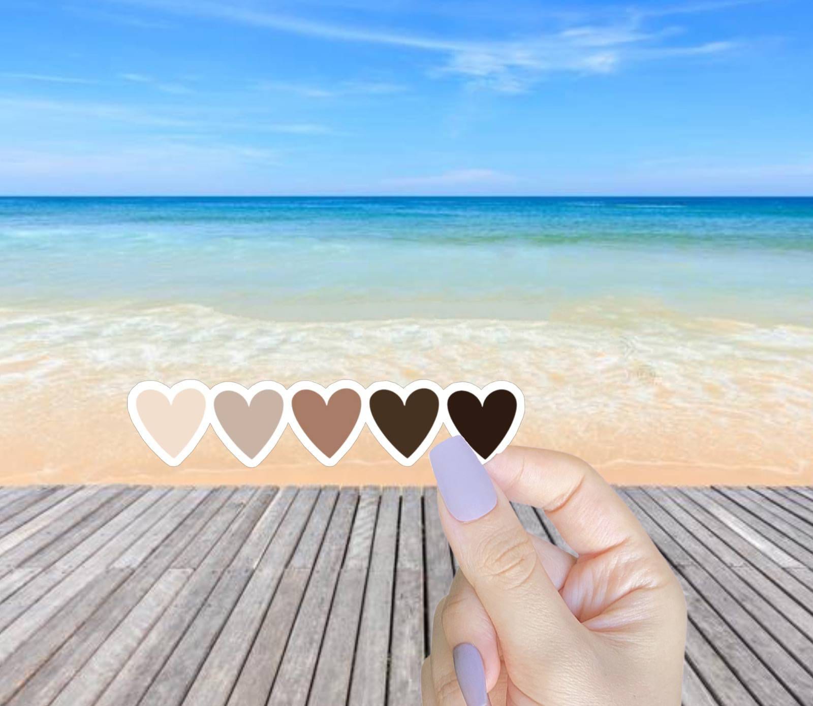 Heart Shades Diversity Sticker Vinyl Sticker Vinyl Decal - Etsy