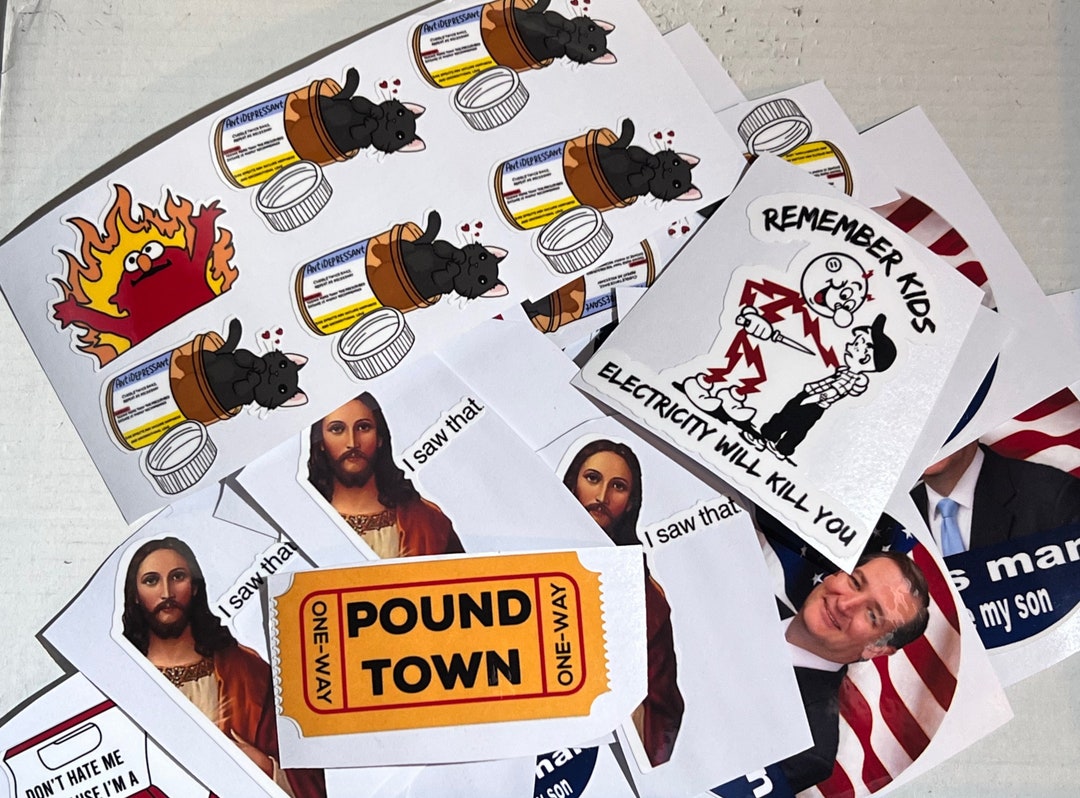 Mess up Random Stickers! Hard Hat Vinyl Decals for Tumblers Cups Mugs ...