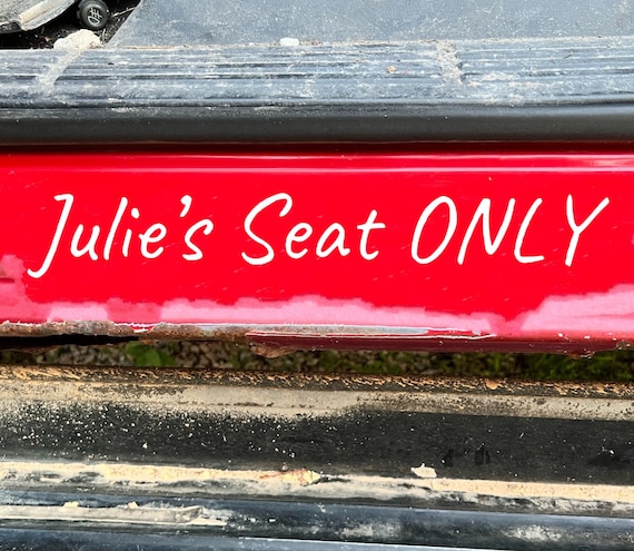 Girlfriend or Wife Name Seat Sticker for Car Name Decal for - Etsy