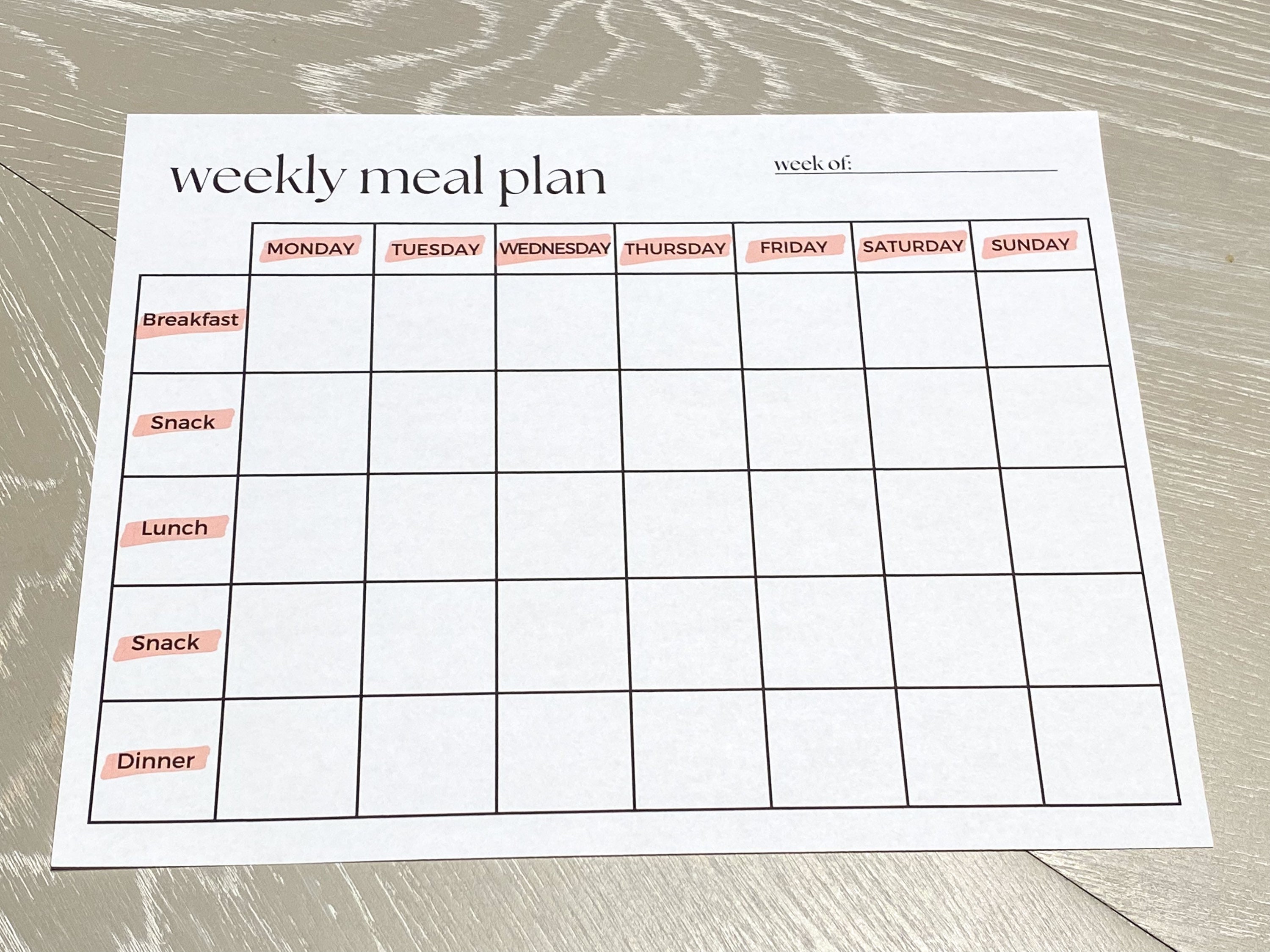 Cute Family Weekly Meal Planner, Home Management Printable, Food ...