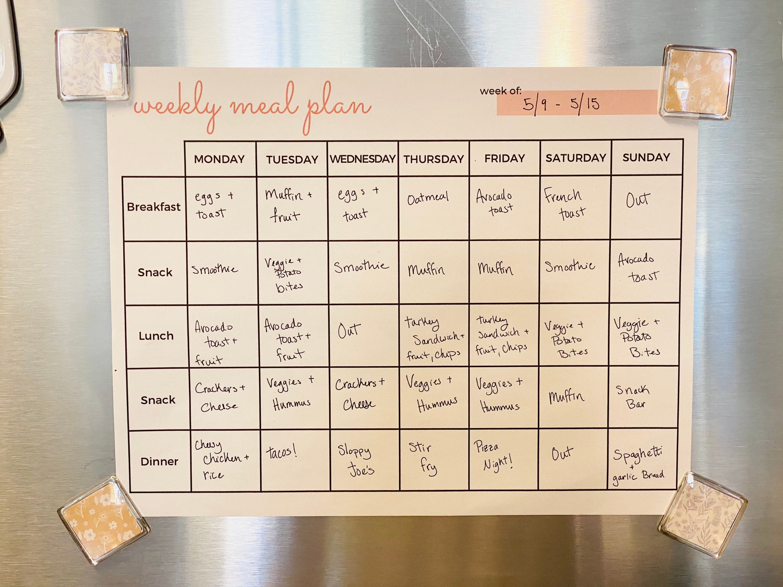 Family Weekly Meal Planner, Home Management Printable, Mom Life, Food ...