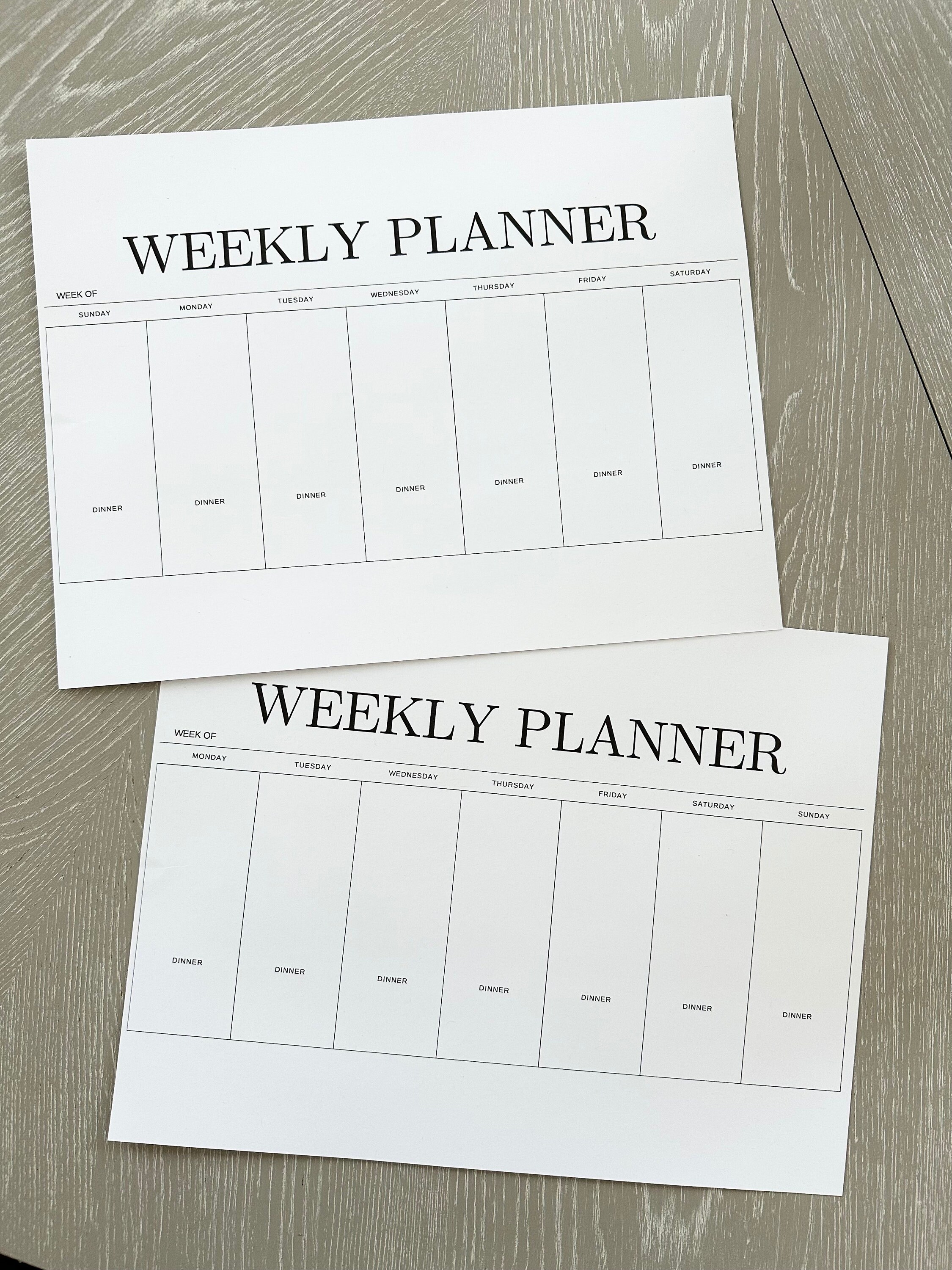 Cute Weekly Planner Printable, Simple Home Print, Minimalist Room Decor ...