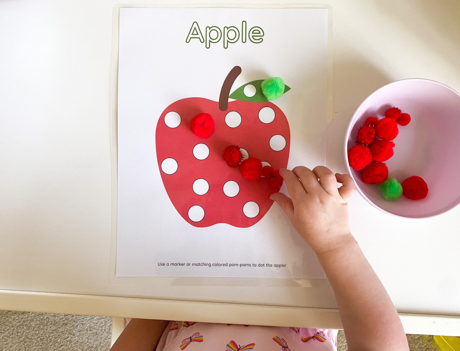 Dot-a-dot Fruit Activity Sheets, Preschool Toddler Printable ...