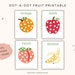 Dot-a-dot Fruit Activity Sheets, Preschool Toddler Printable ...