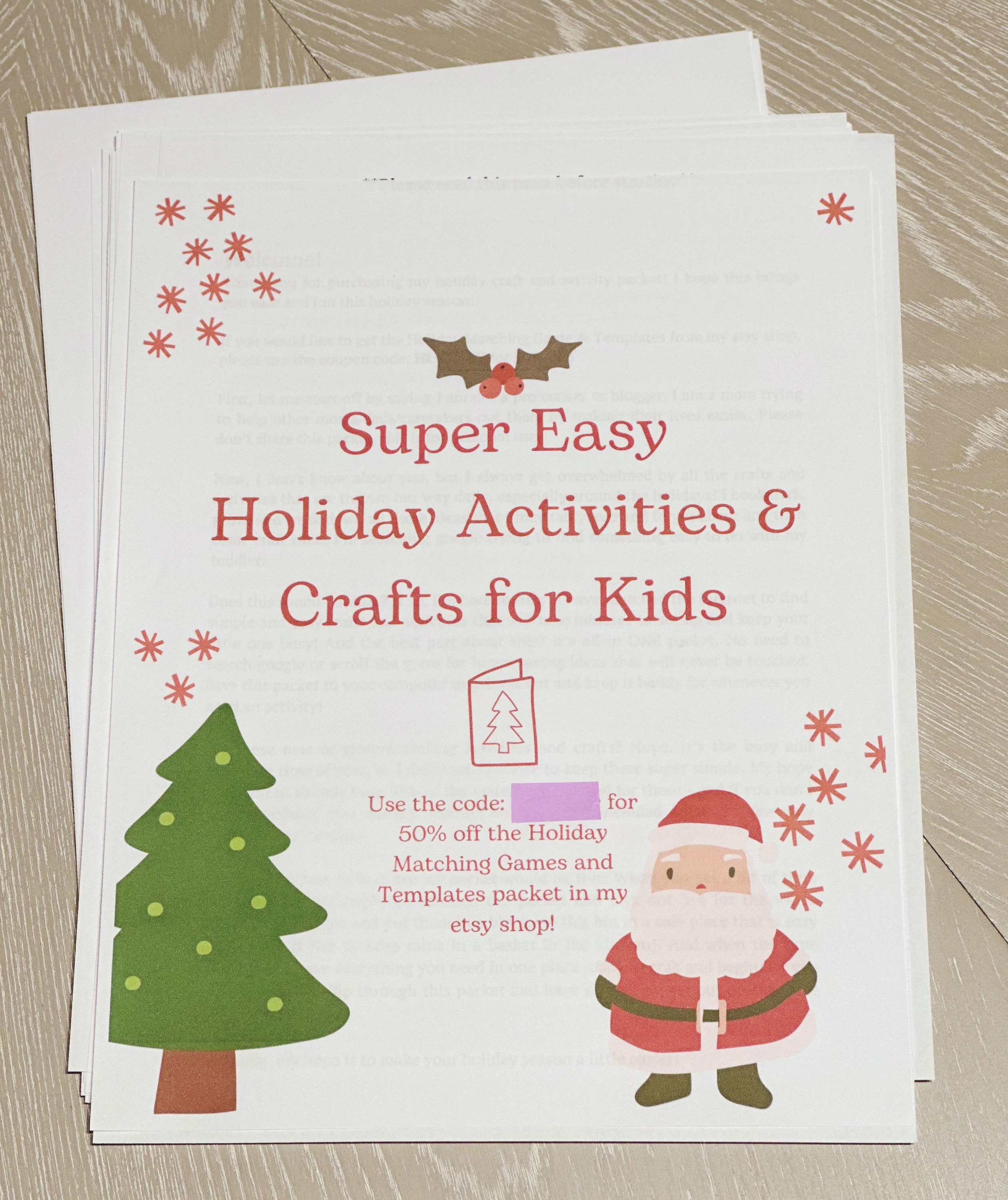 Holiday Activities and Crafts for Kids Printable, Super Easy Christmas ...