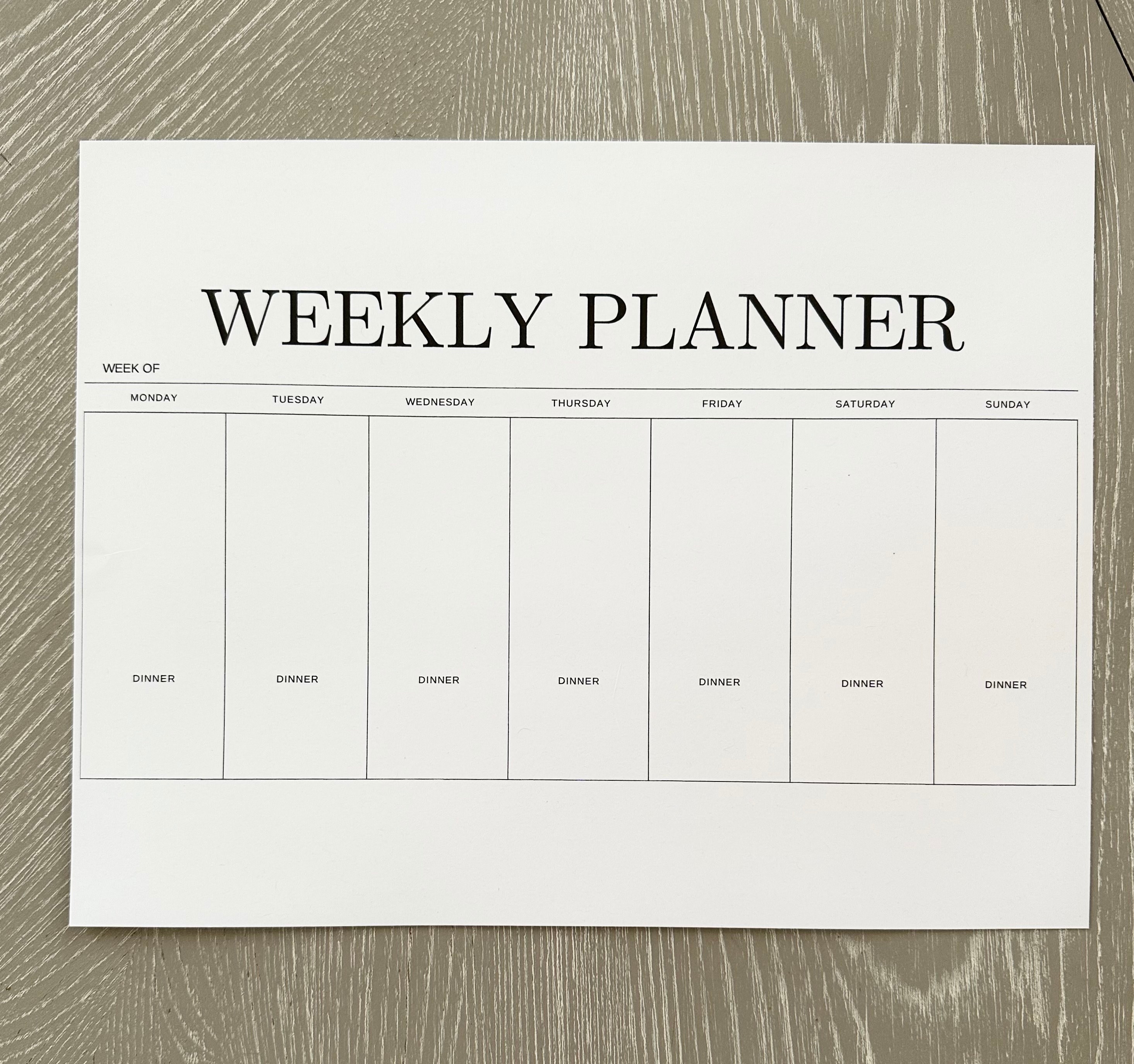 Cute Weekly Planner Printable, Simple Home Print, Minimalist Room Decor ...