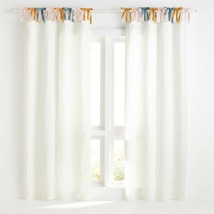 Bohemian Curtains, Beautiful Multicolor Tie Top Curtain for Living Room ...