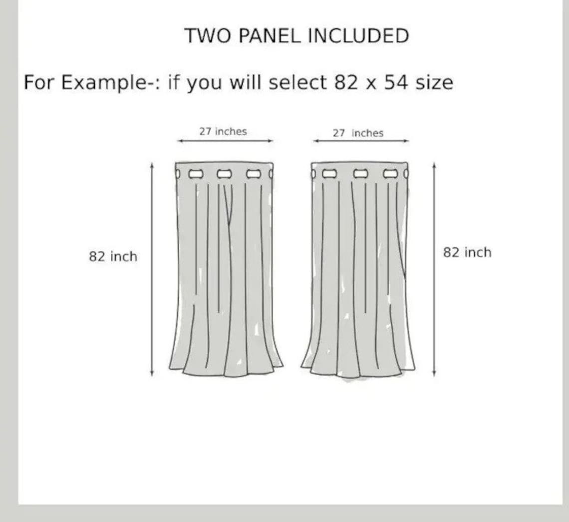 Multifunctional Bohemian Curtains 2 Panels, Custom Size Curtain in 25 ...
