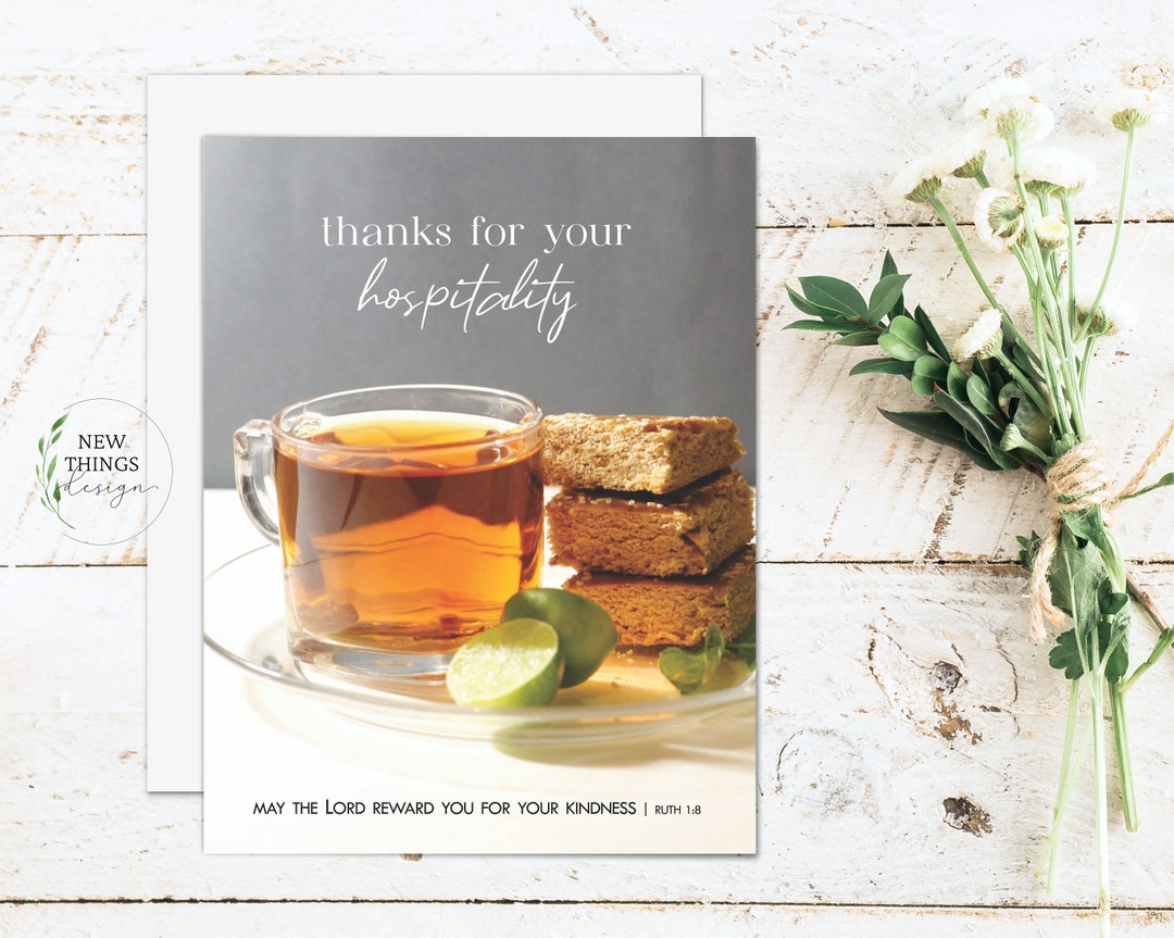 Thanks for Your Hospitality Card | Thank You Card | Hospitality Card ...