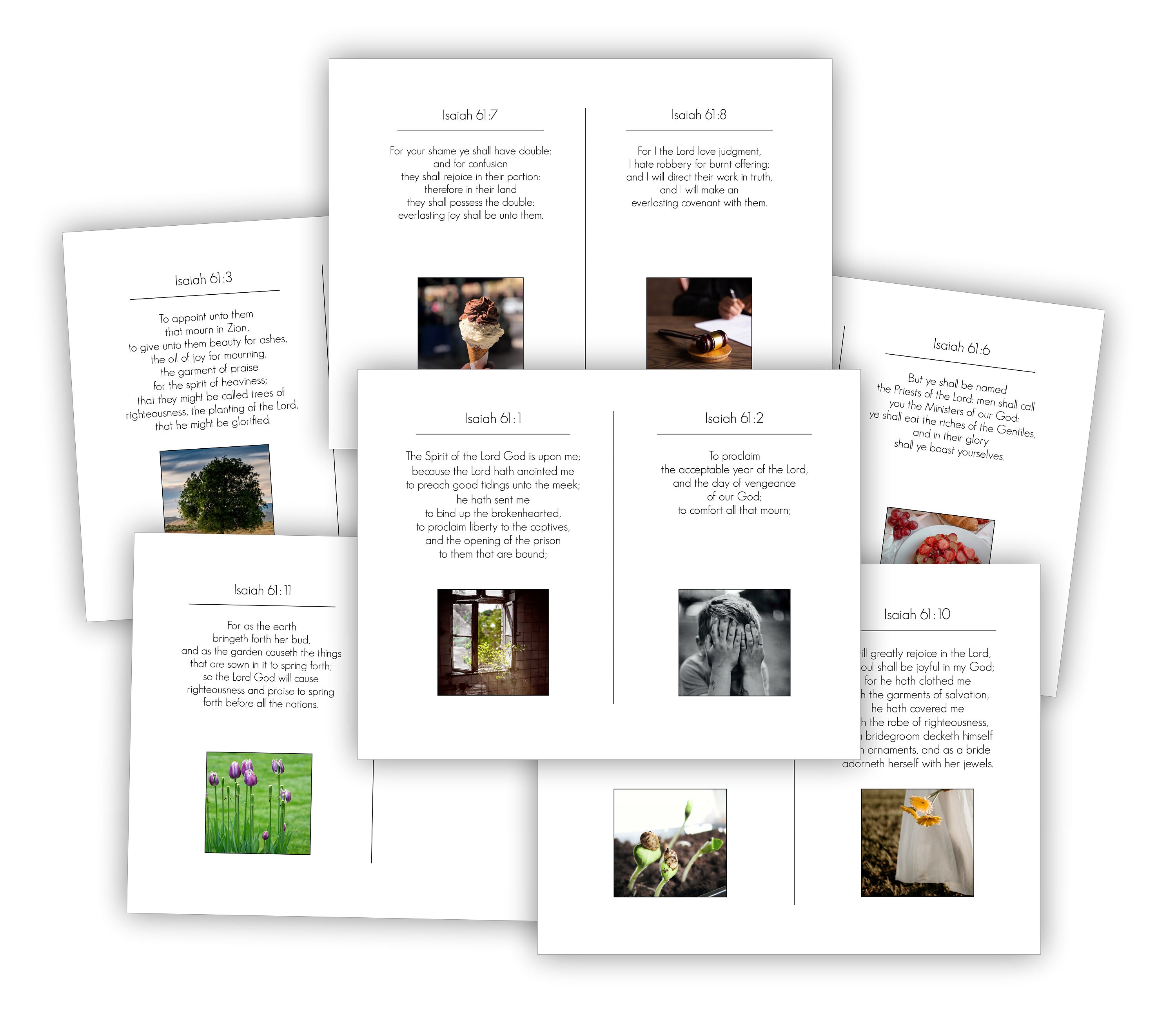 Bible Memory Printable | Isaiah 61 | KJV | Kids Bible Verses Printable ...